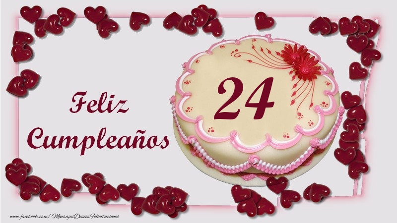 Felicitaciones para años 24 años - mensajesdeseosfelicitaciones.com